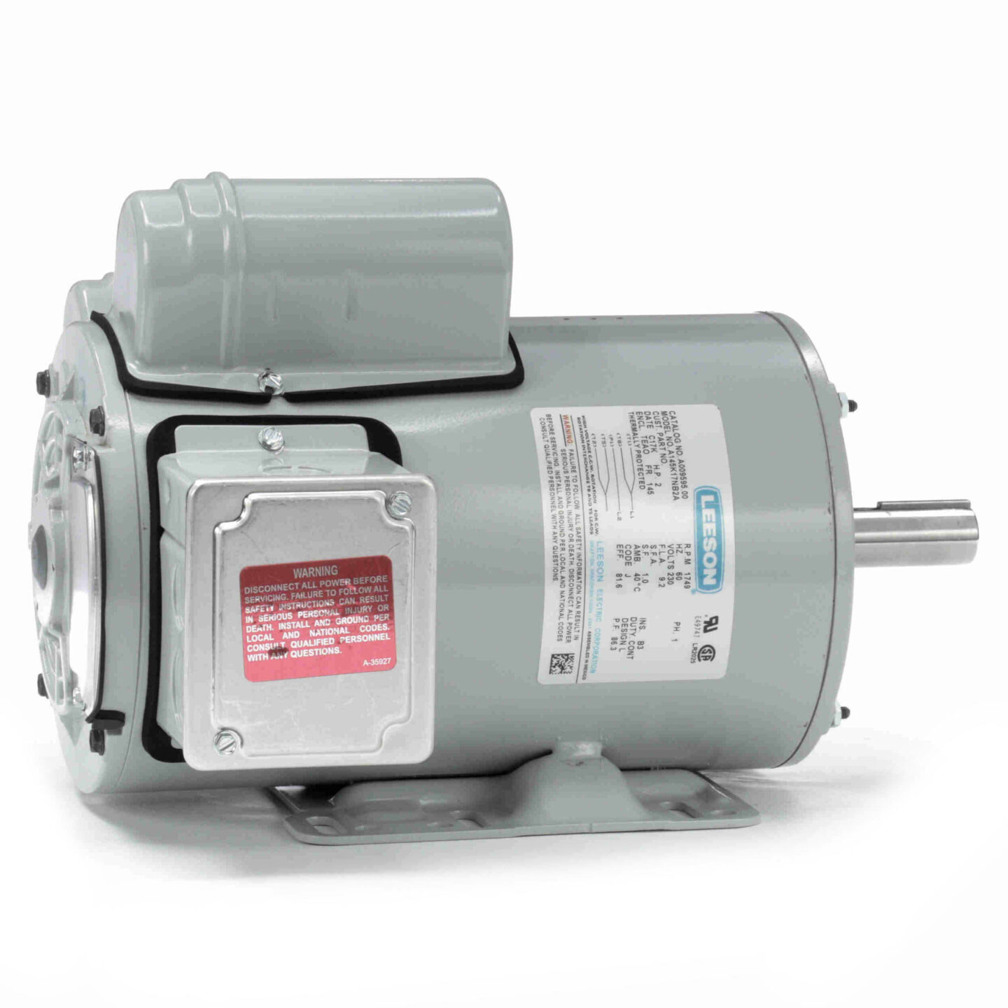 Leeson Farm Duty Electric Motor 2HP 230V 1800RPM 145T TEAO - Ampro Electric LTD.